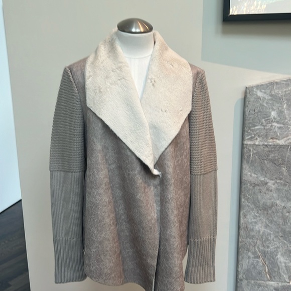 blanc noir | Jackets & Coats | Bnci By Blanc Noir Faux Fur Leather Jacket | Poshmark